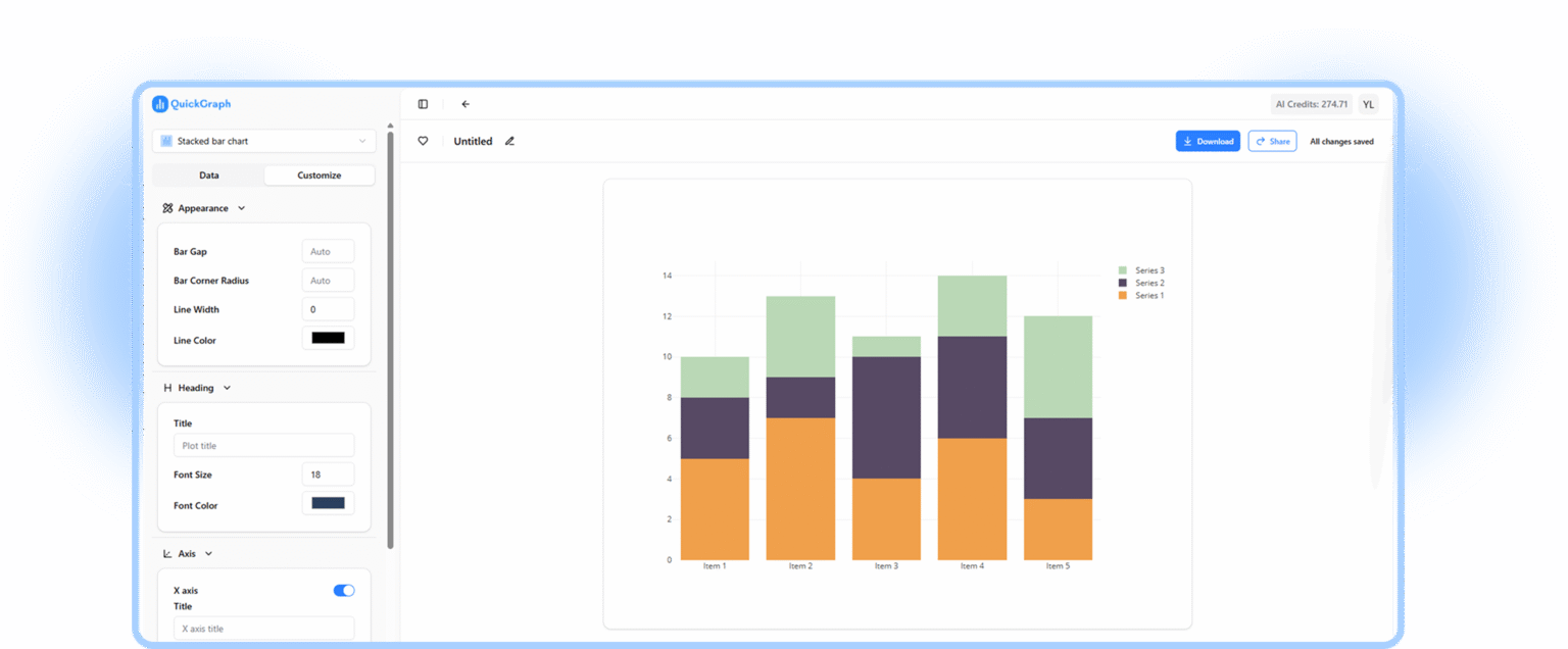 Free Online AI Graph Generator & Chart Maker | QuickGraph AI